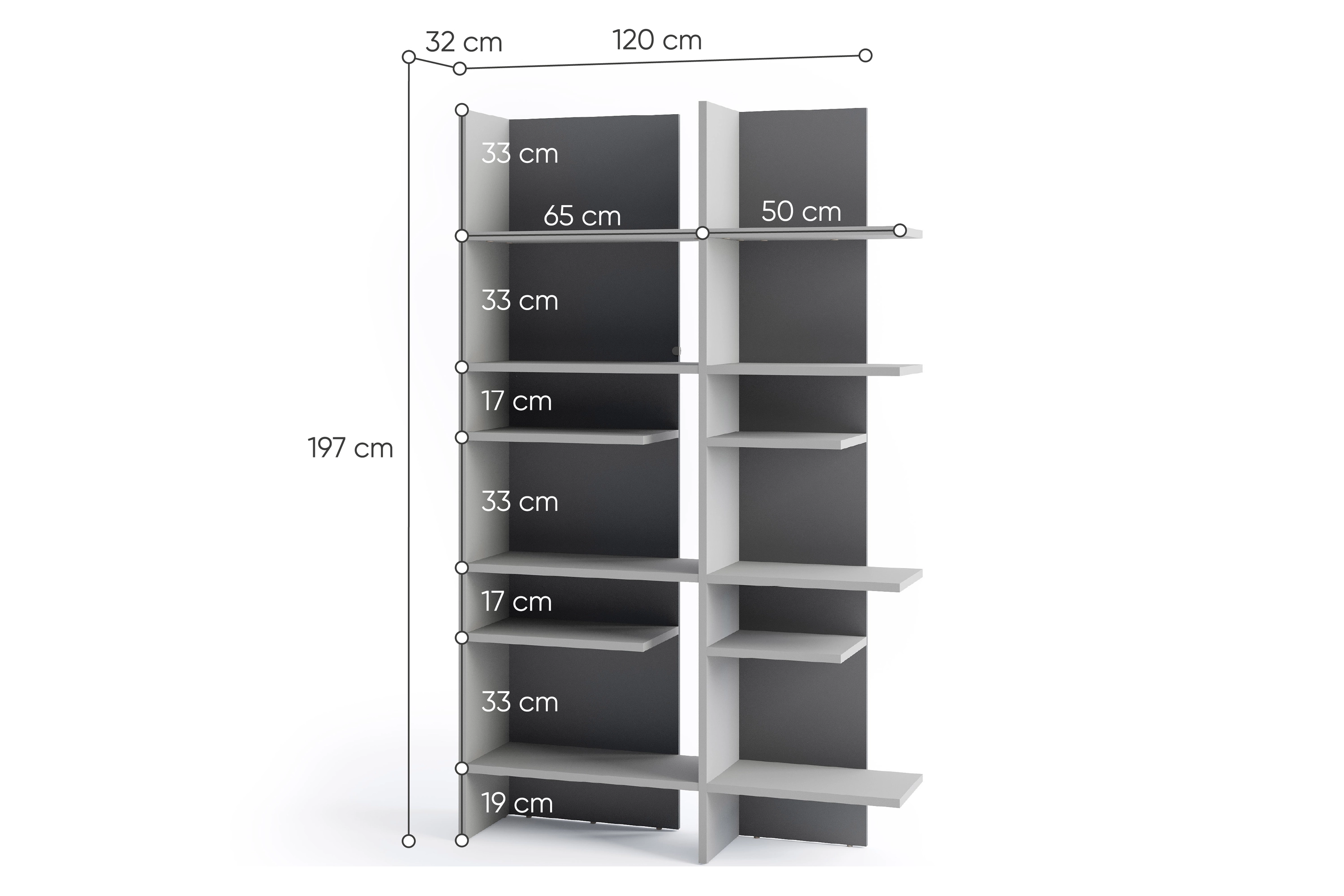 Regał Fitt R-FITT-01P Wygodny Mebel